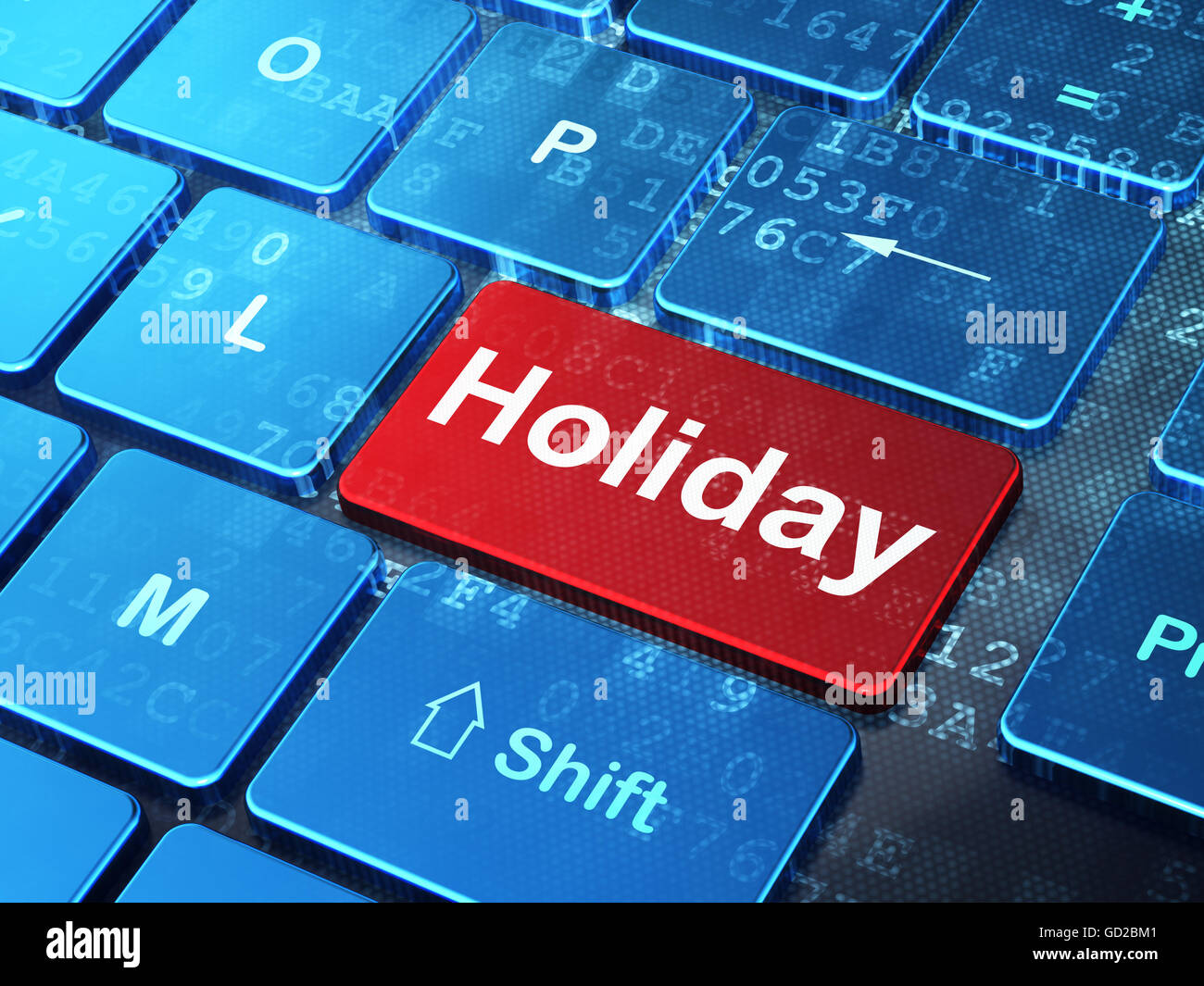 Entertainment, concept: Holiday on computer keyboard background Stock ...