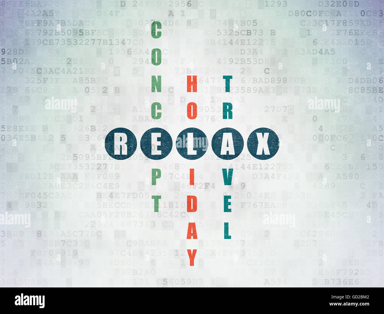 Entertainment, concept: Relax in Crossword Puzzle Stock Photo - Alamy