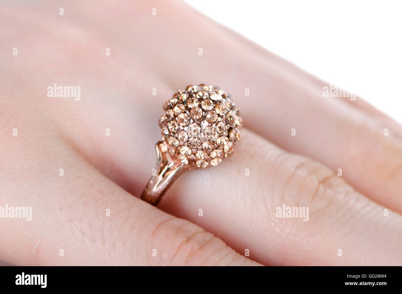 An engagement ring is worn hi-res stock photography and images - Alamy