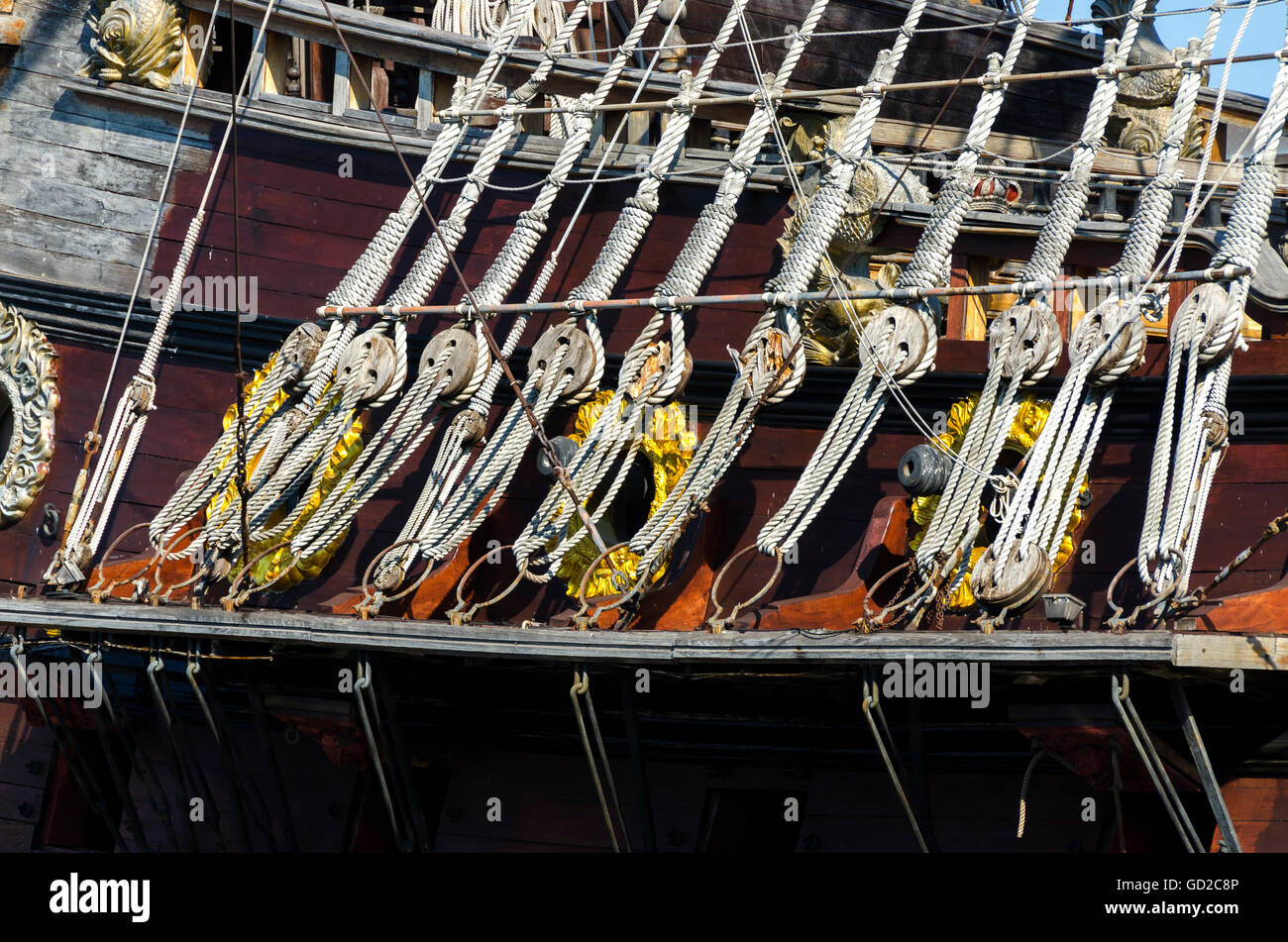 pirate ship in the ancient port of Genoa Stock Photo - Alamy