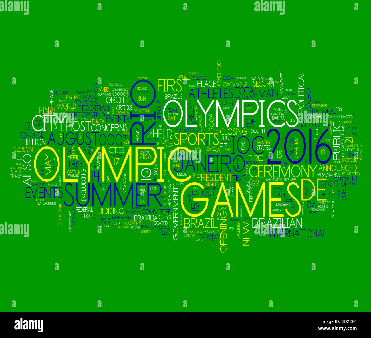 Olympic Games collage of word concepts Stock Photo - Alamy