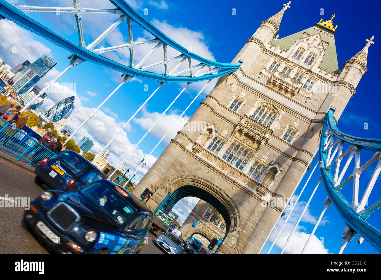 Tower Bridge and traffic. London, United Kingdom, Europe Stock Photo ...