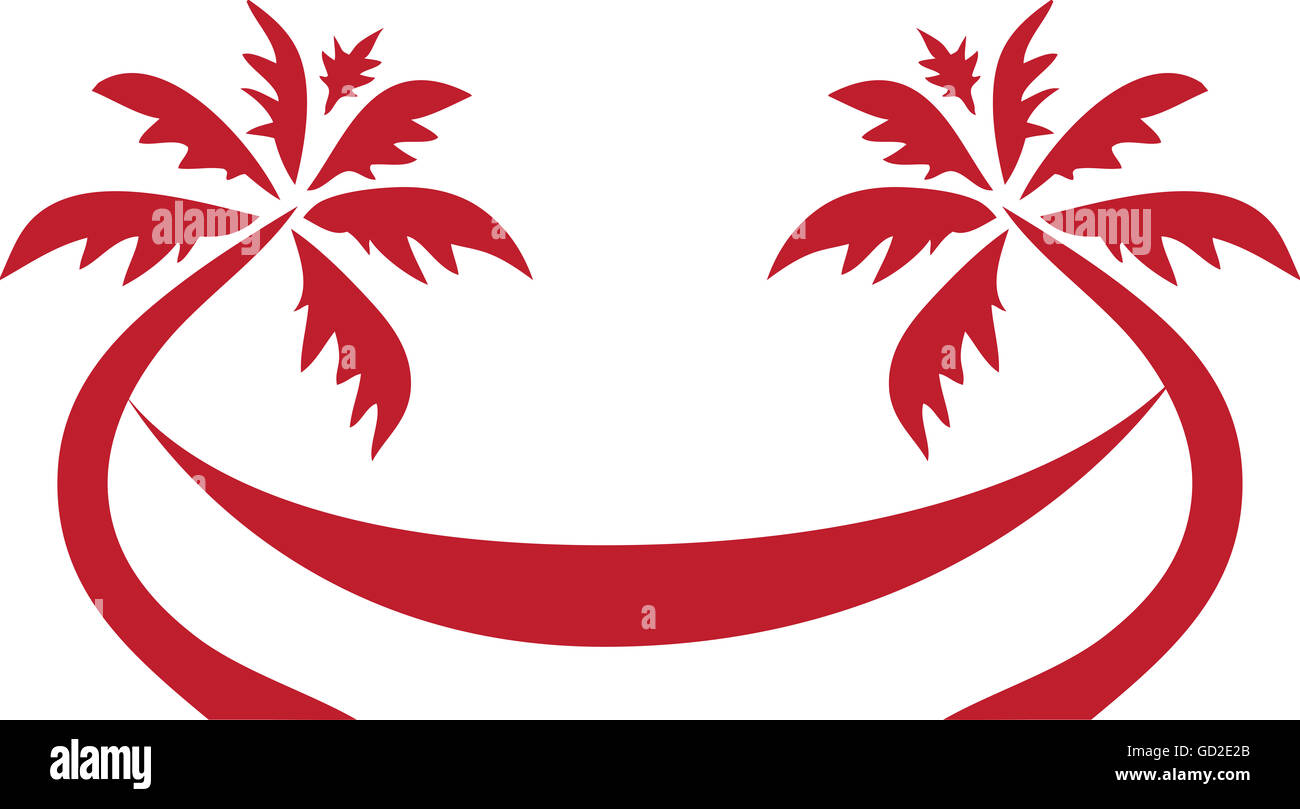 Palm Tree Travel Logo Stock Photo - Alamy