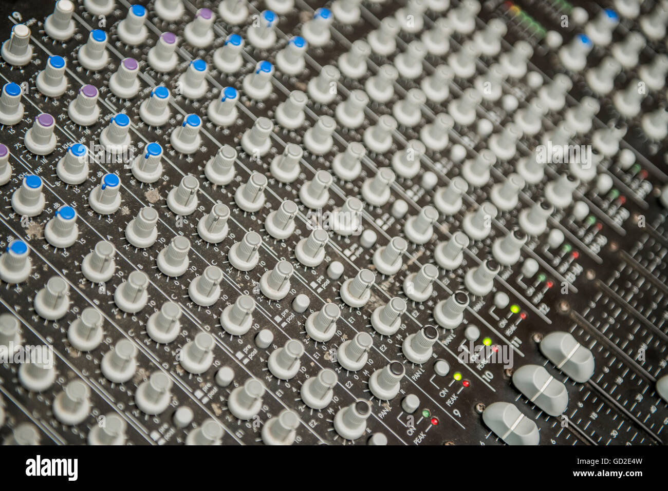 Close Up Photo of a Multi Channel Sound Mixer Stock Photo - Alamy