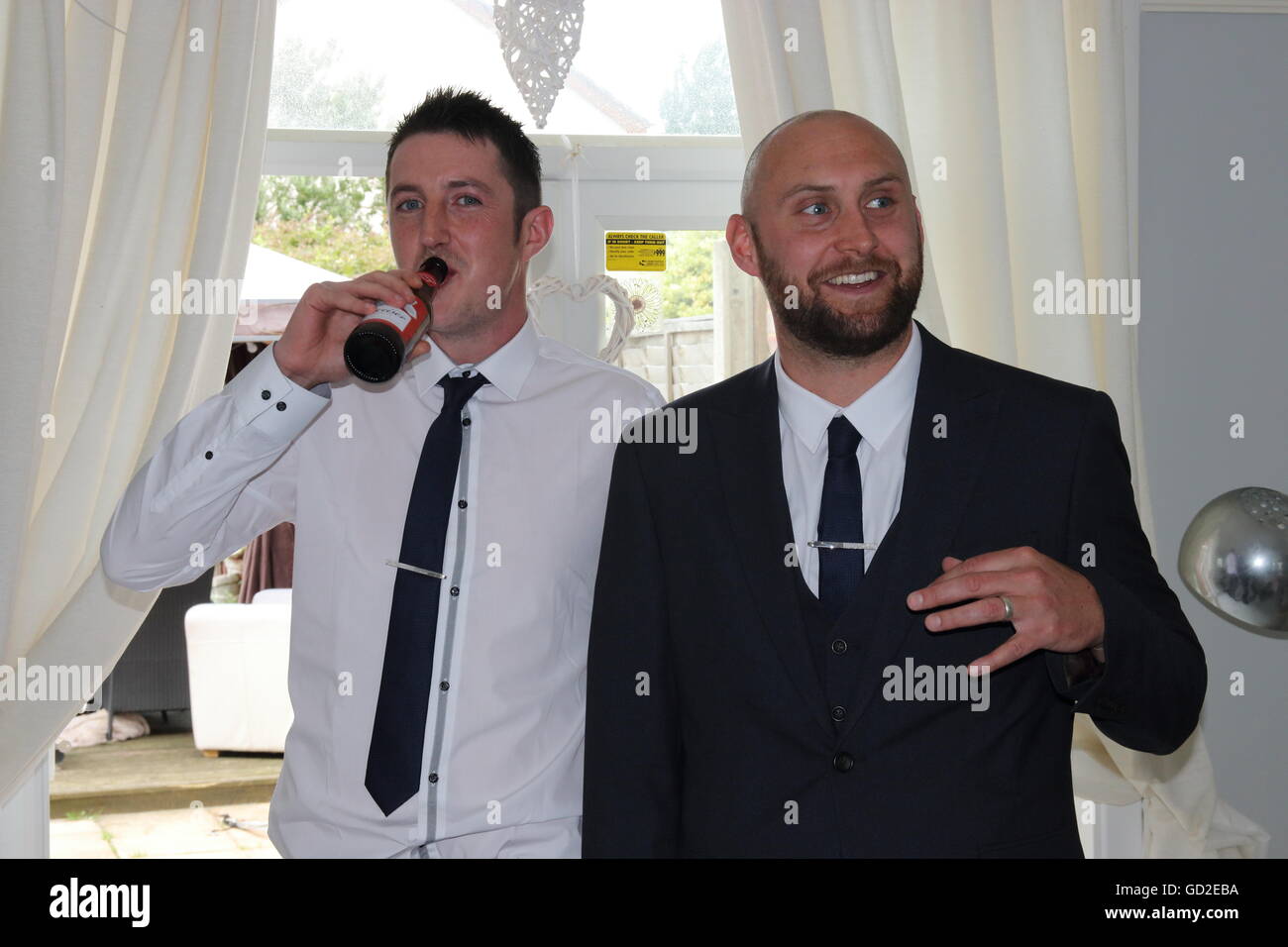 2ND JULY 2016,PORTSMOUTH,ENGLAND: Two smartly dressed englishmen ...