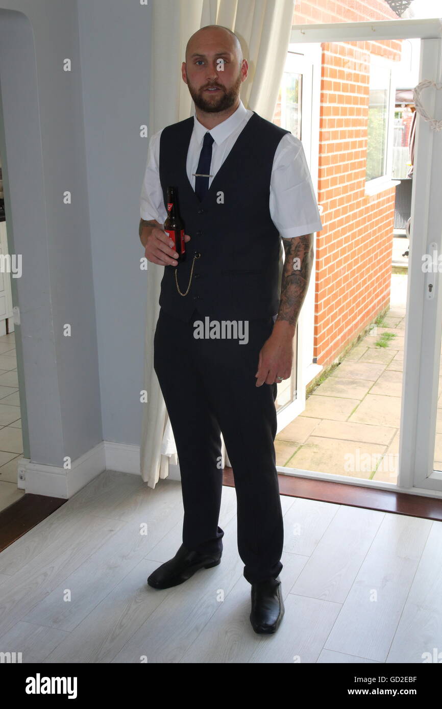 2ND JULY 2016,PORTSMOUTH,ENGLAND: A portrait of an englishman with a ...