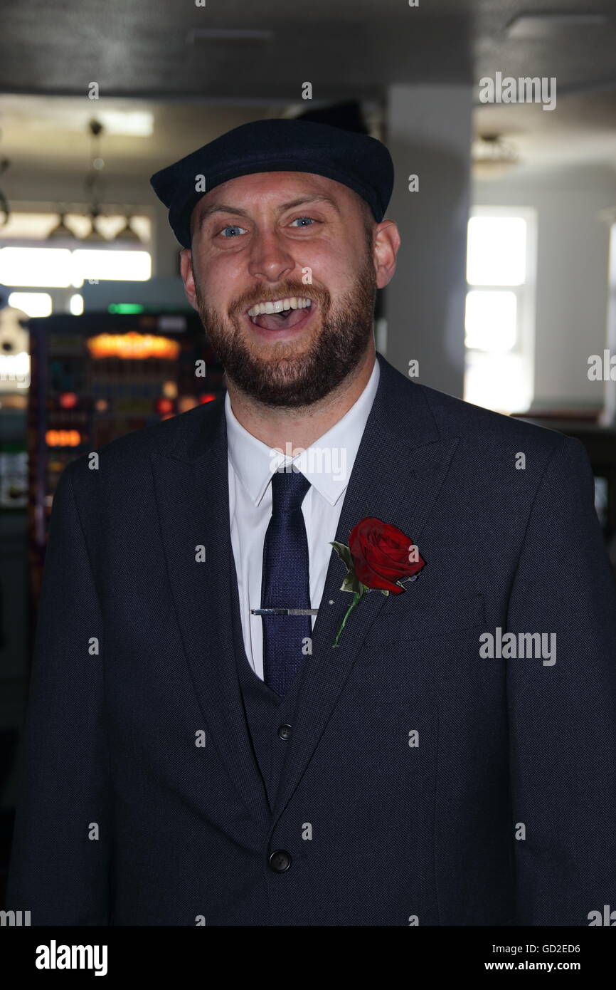2ND JULY 2016,PORTSMOUTH,ENGLAND: A portrait of an englishman with a ...