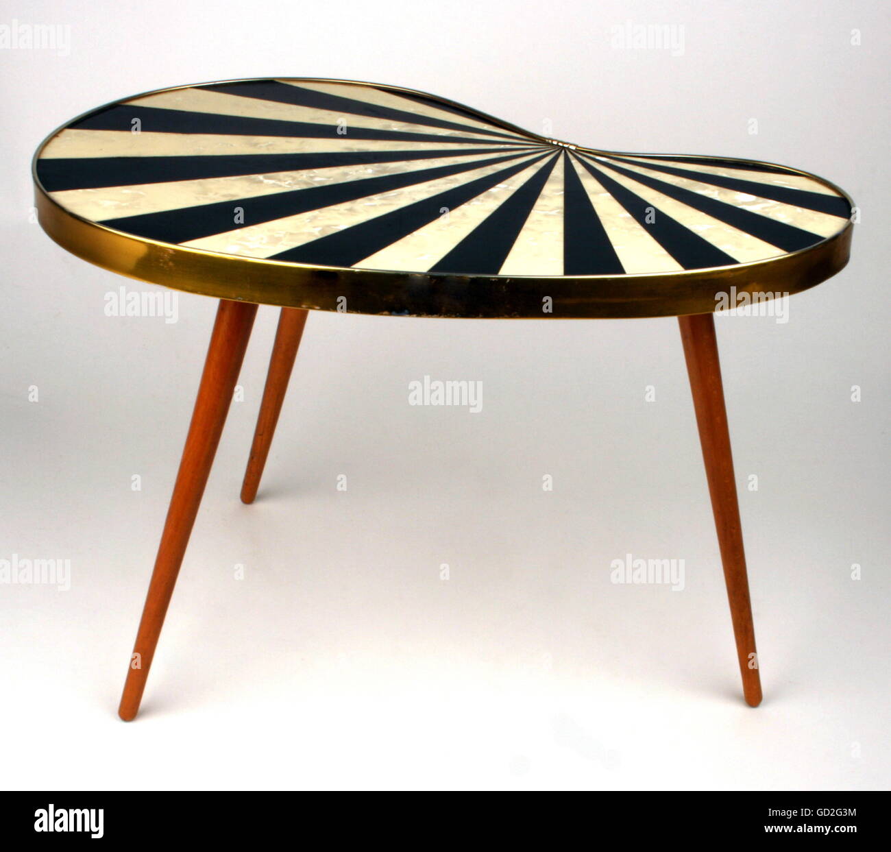 furnishings, furniture, small kidney table (jardinière), design based ...