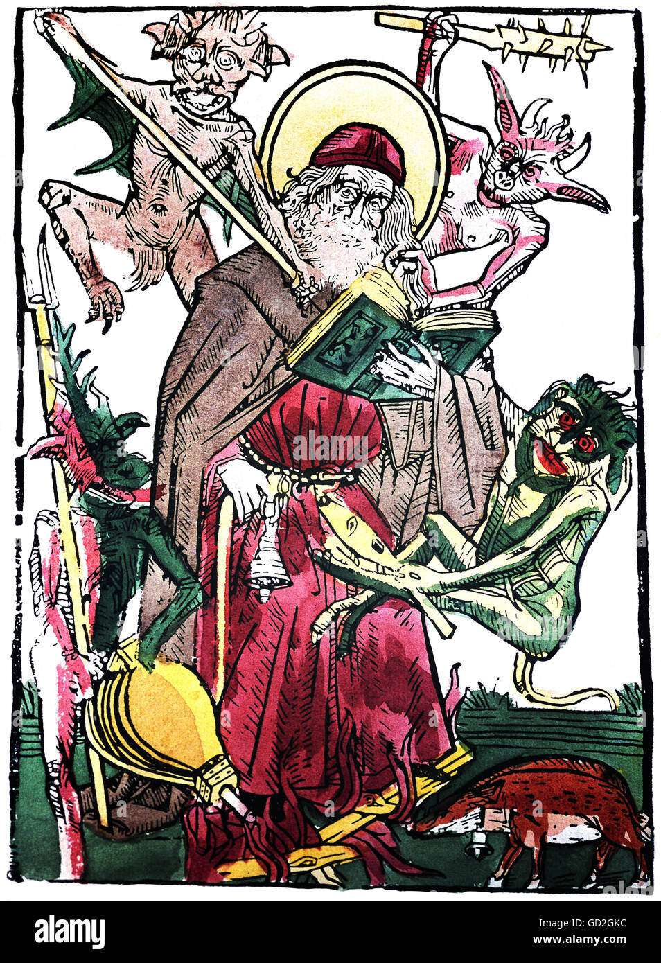 Demons tempting saint hi-res stock photography and images - Alamy