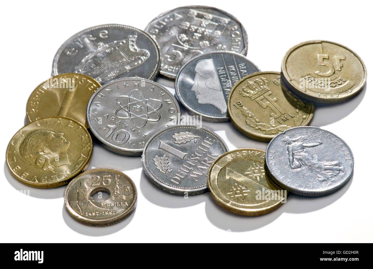 Euro coin 2002 High Resolution Stock Photography and Images - Alamy