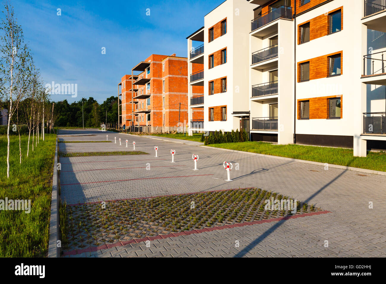 New multi-family block and building under construction Stock Photo - Alamy