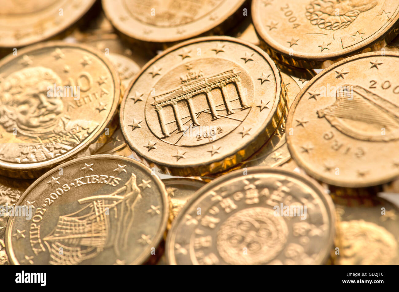 Euro coin 2002 High Resolution Stock Photography and Images - Alamy