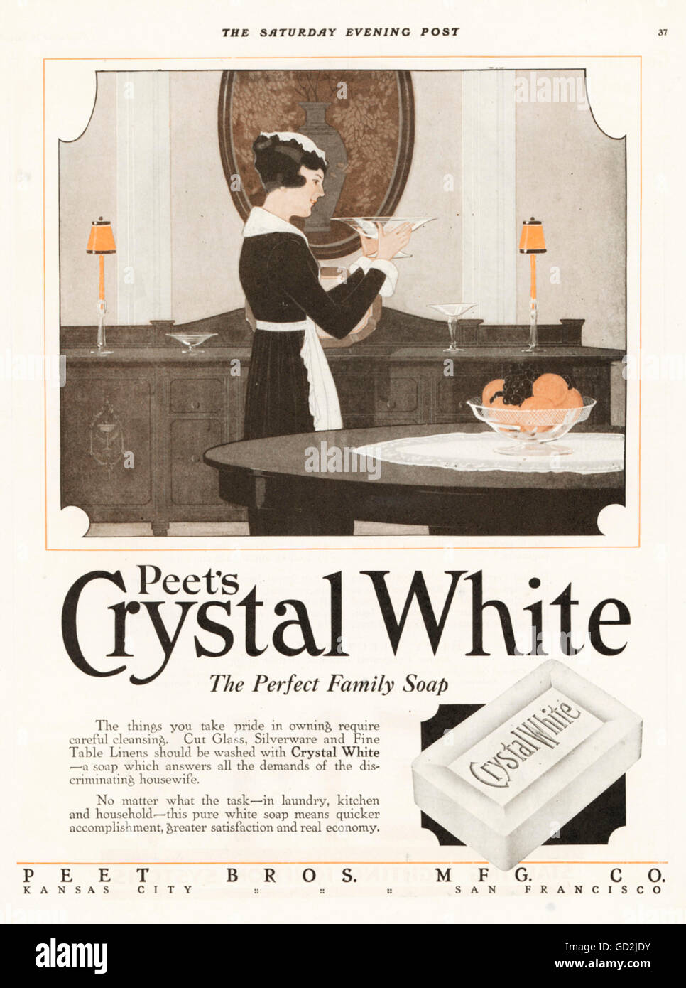 advertising, hygiene articles, soap, Peet's Chrystal White, Peet ...
