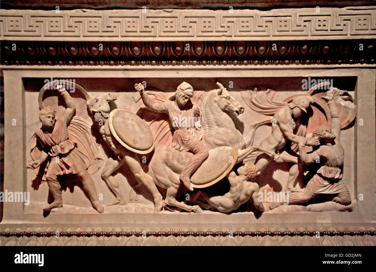 fine arts, Alexander sarcophagus from the Imperial necropolis of Sidon ...