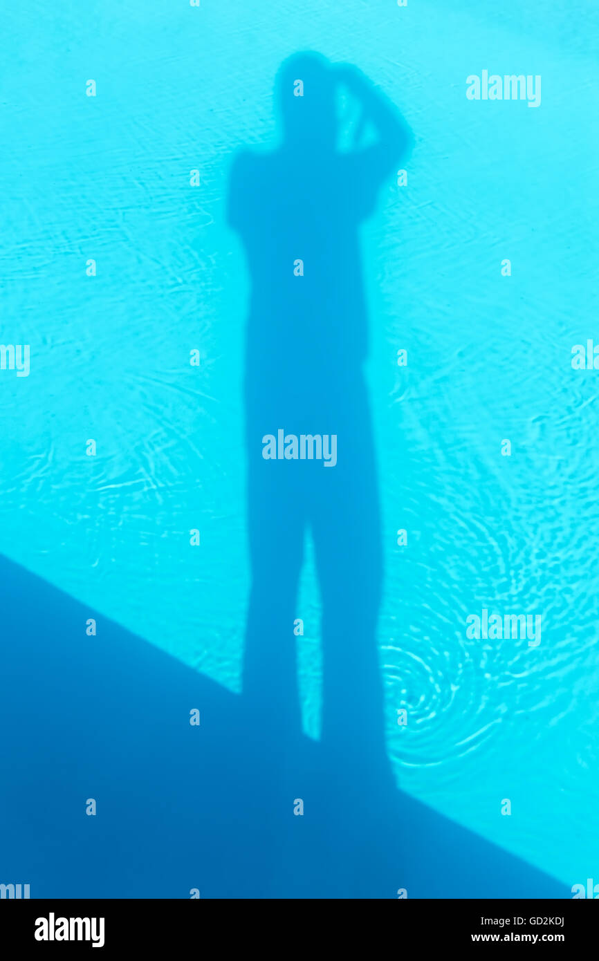 Shadow of photographer in the swimming pool Stock Photo - Alamy