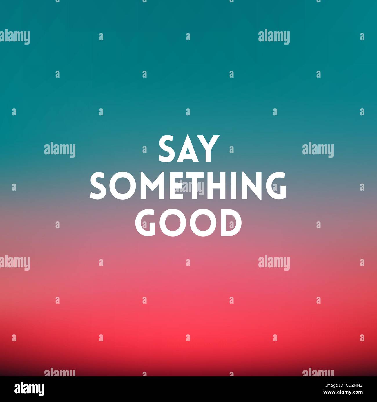 square blurred background - sunset colors With motivating quote Stock ...