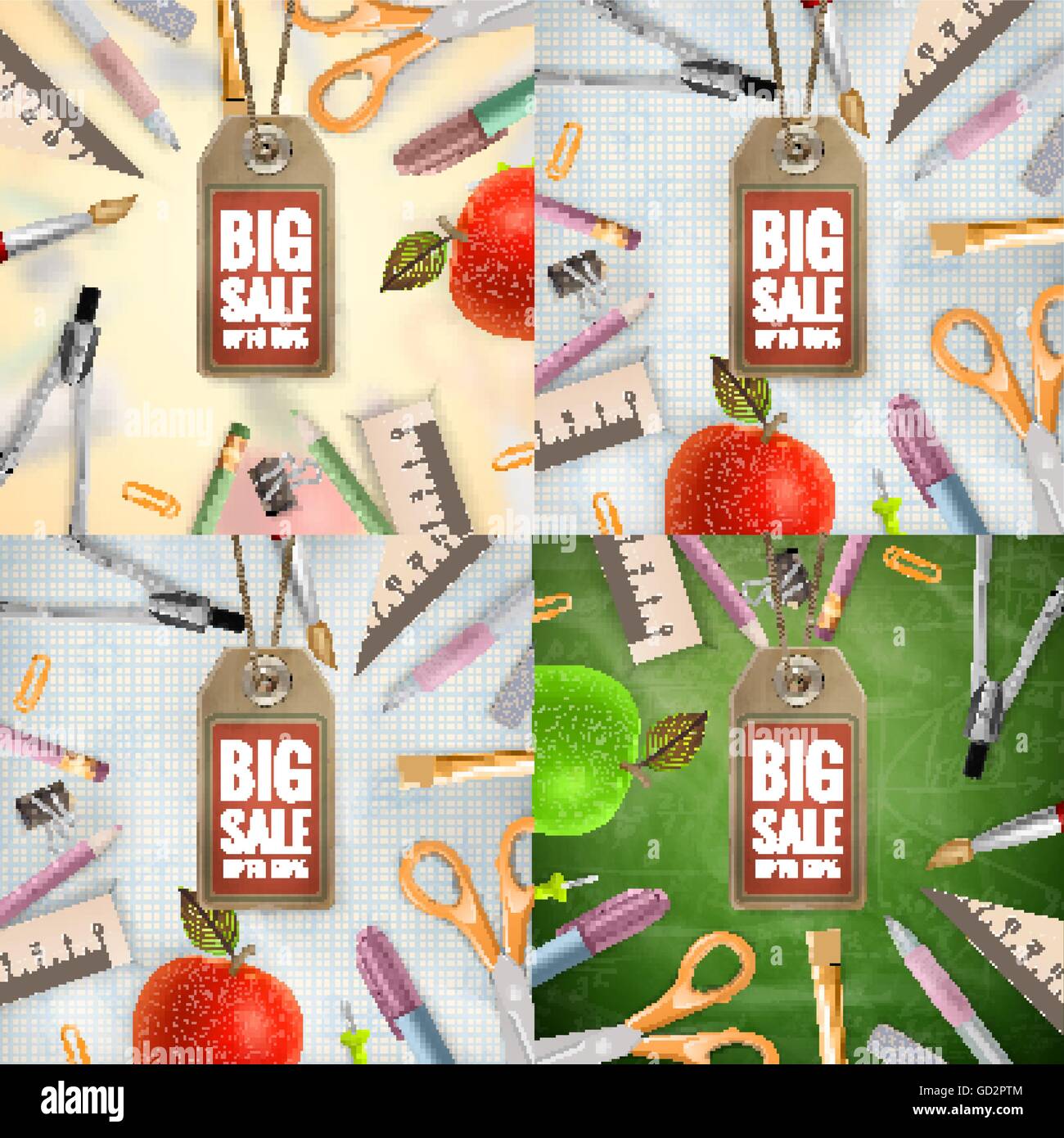 Back to School sale background. EPS 10 Stock Vector Image & Art - Alamy