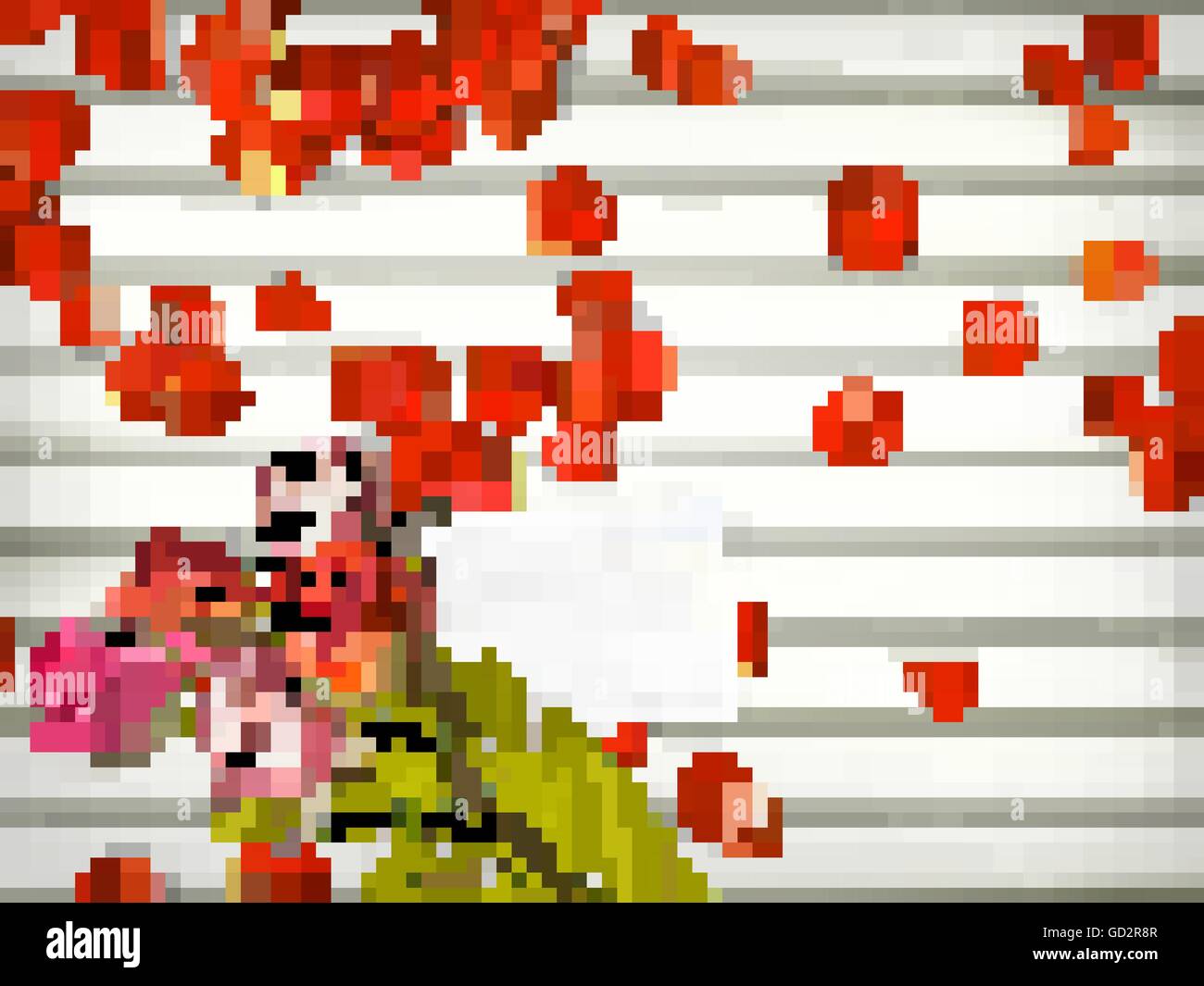 Beautiful heart on table Stock Vector Images - Alamy