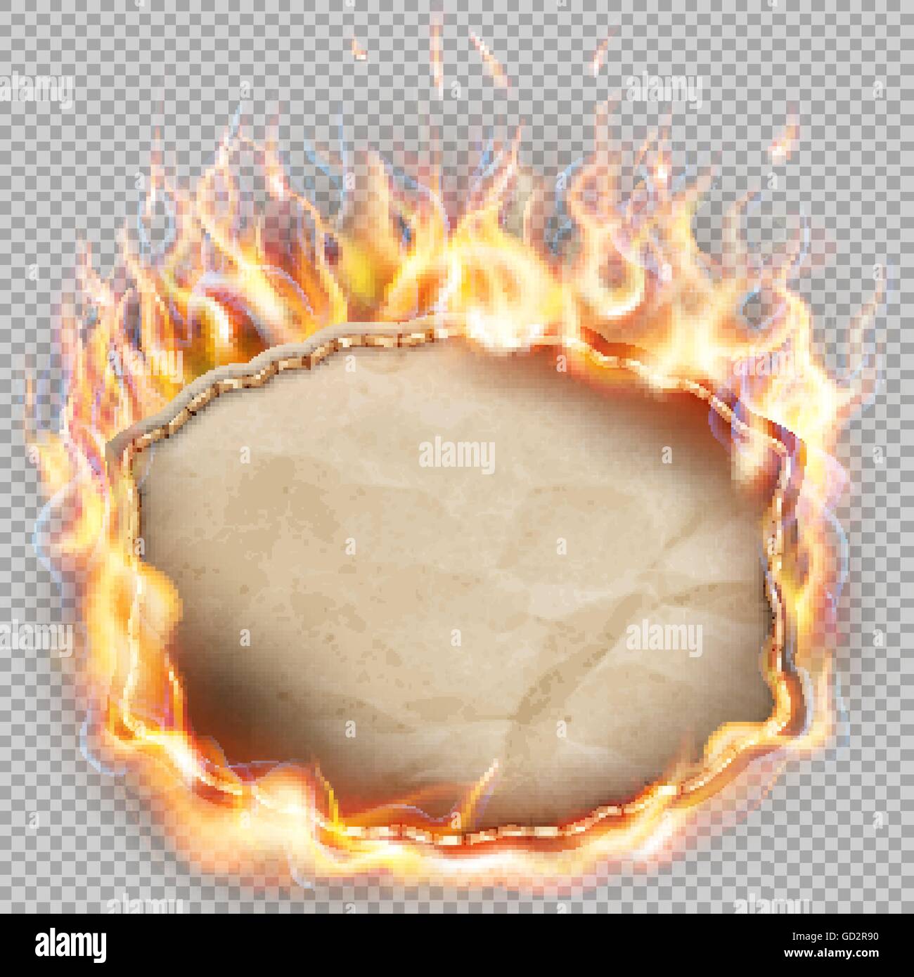 Burning red paper Stock Vector Images - Alamy