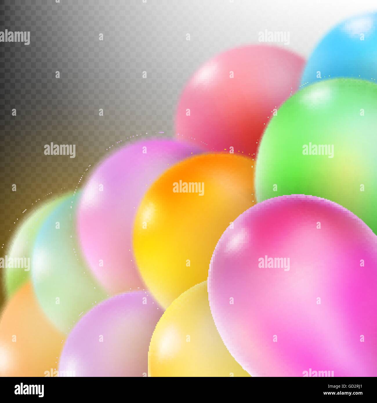 Primary color party balloons background Stock Vector Images - Alamy