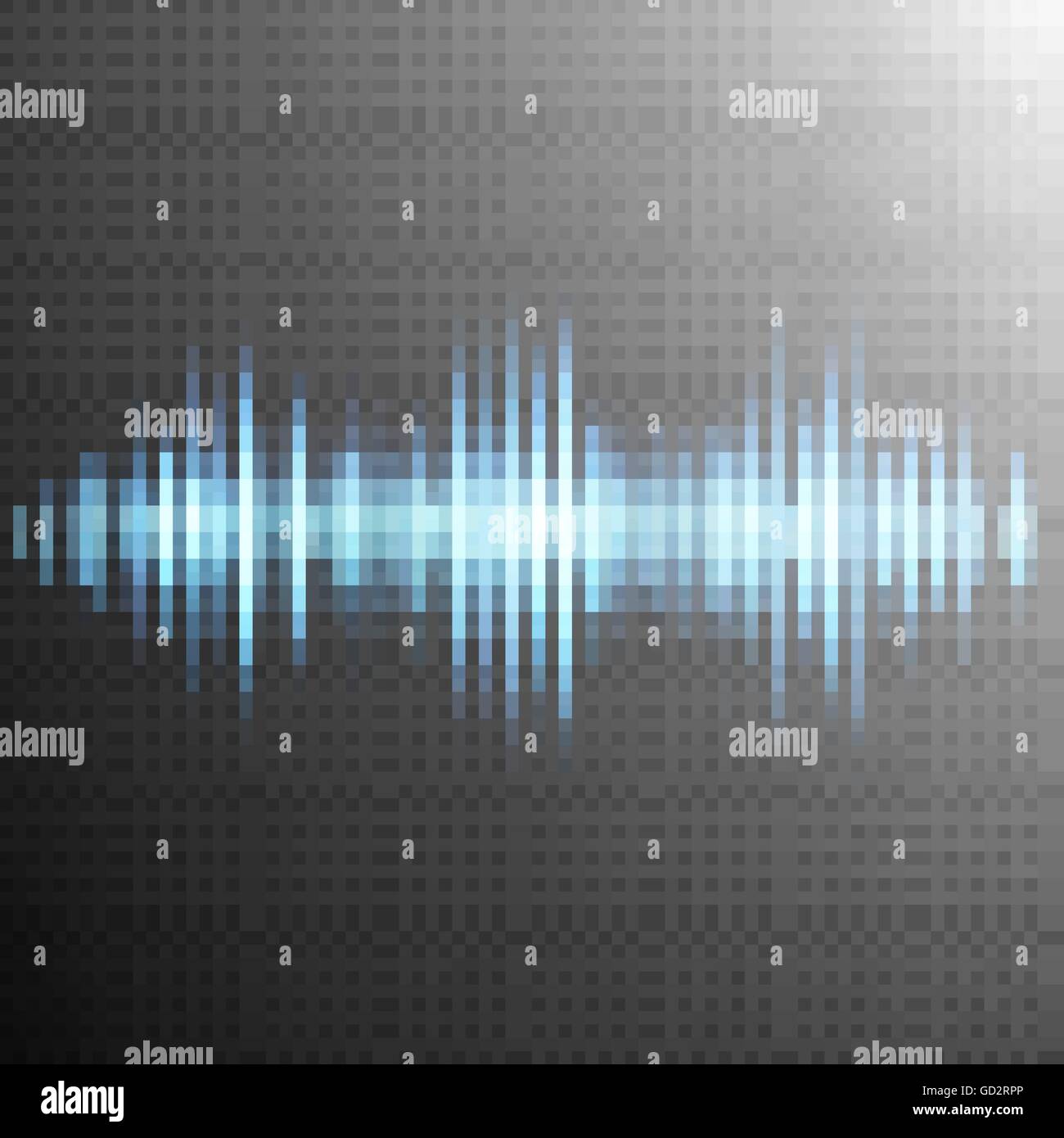 Sound wave on Transparent background. EPS 10 Stock Vector Image & Art ...