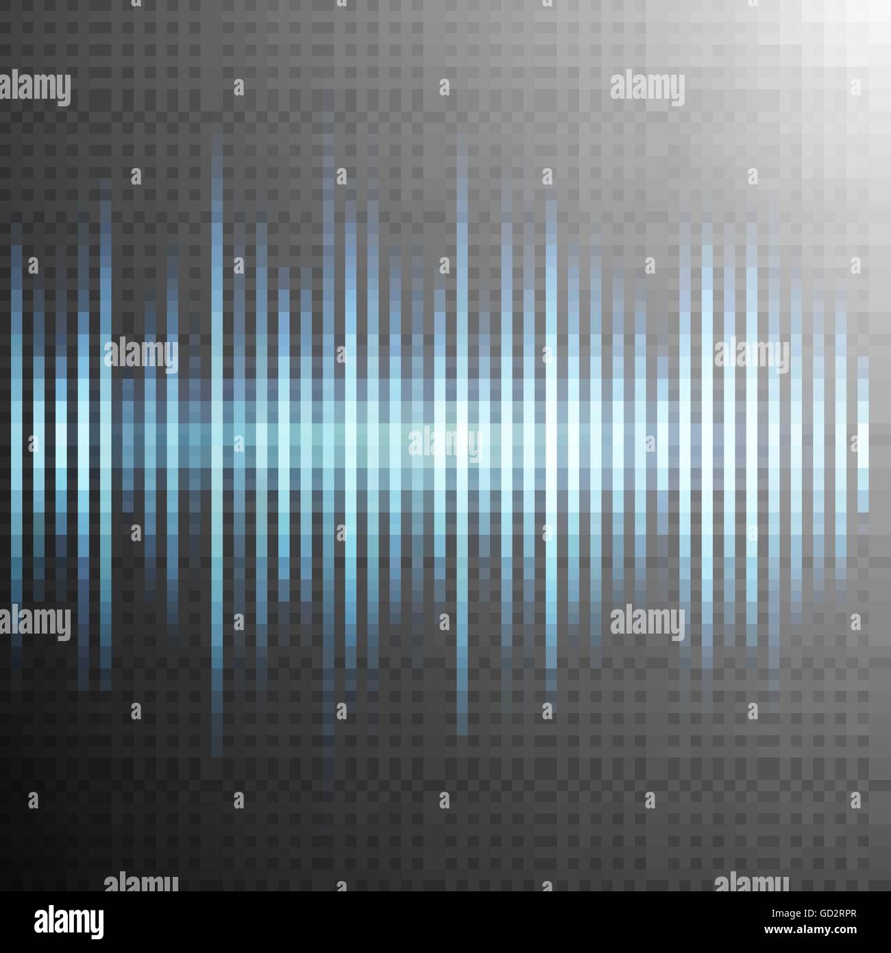 Sound wave on Transparent background. EPS 10 Stock Vector Image & Art ...