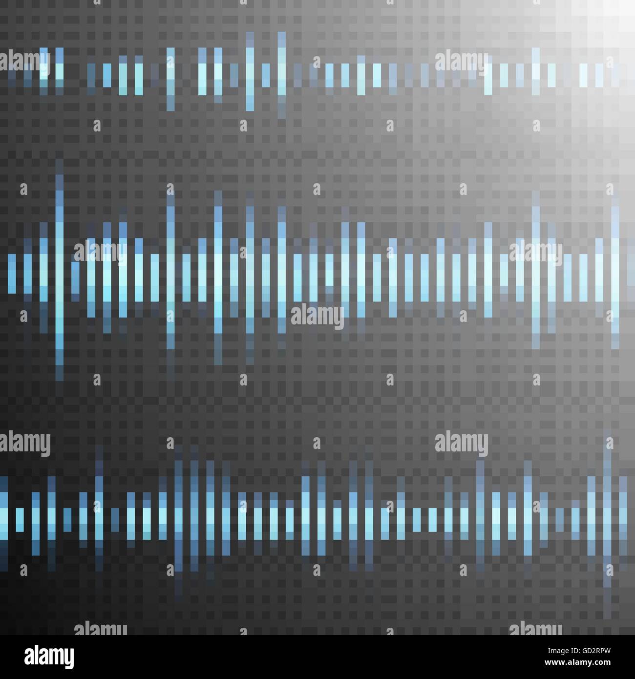 Sound wave on Transparent background. EPS 10 Stock Vector Image & Art ...