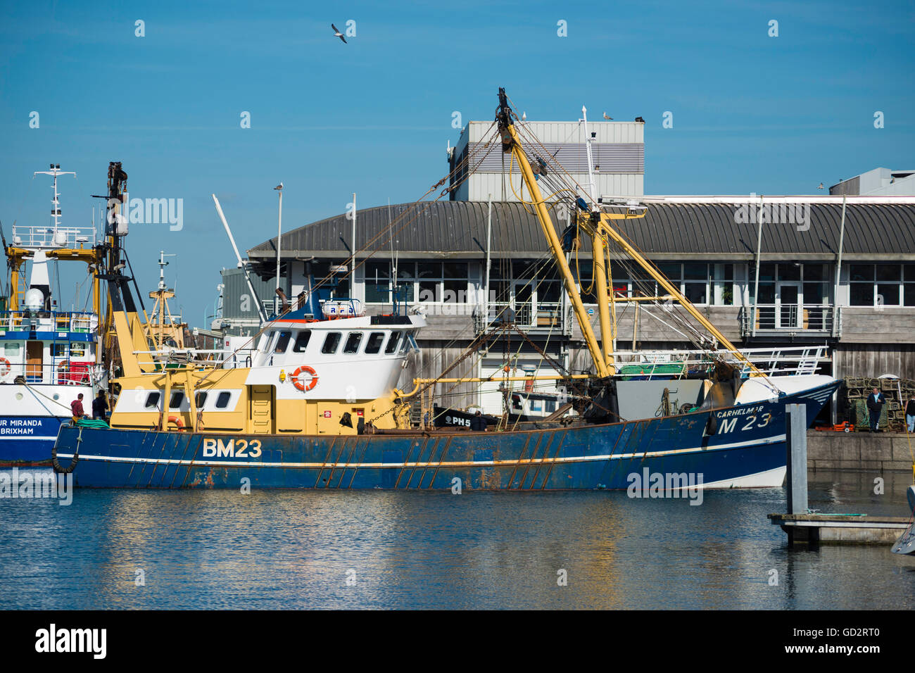 Trawler at Plymouth Fish Quay Stock Photo - Alamy
