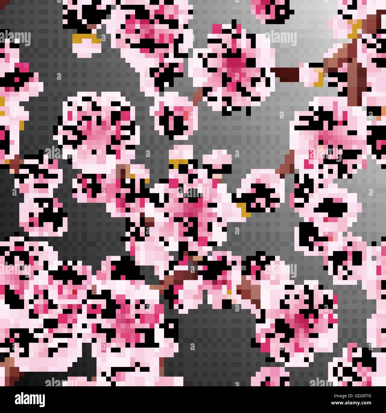 Seamless of pink Sakura. EPS 10 Stock Vector Image & Art - Alamy