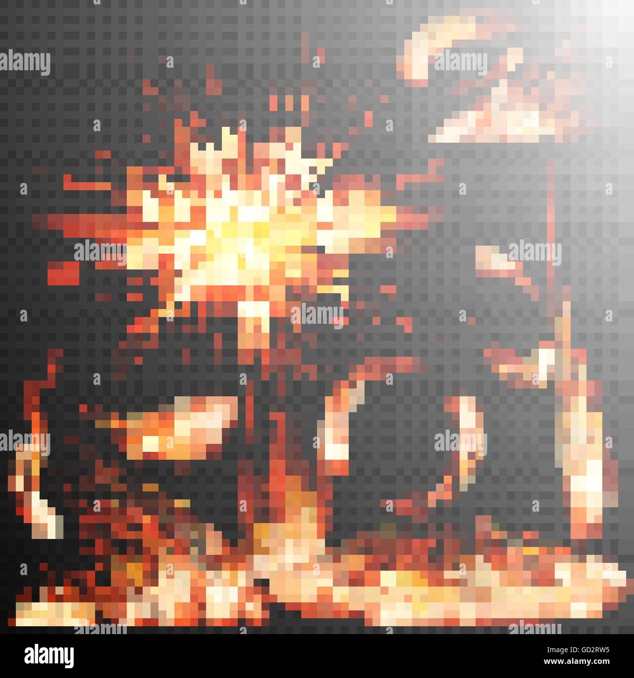 Torch flame realistic fire realistic Stock Vector Images - Alamy