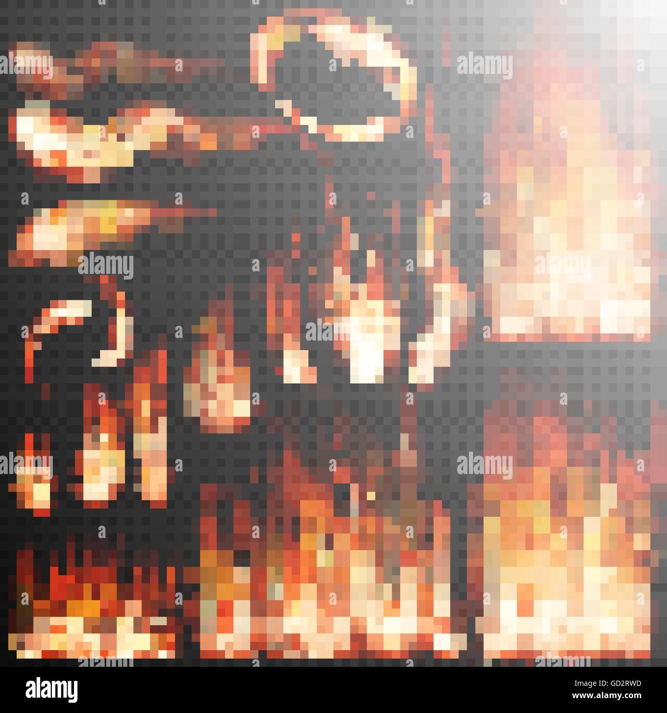 Realistic fire hi-res stock photography and images - Alamy