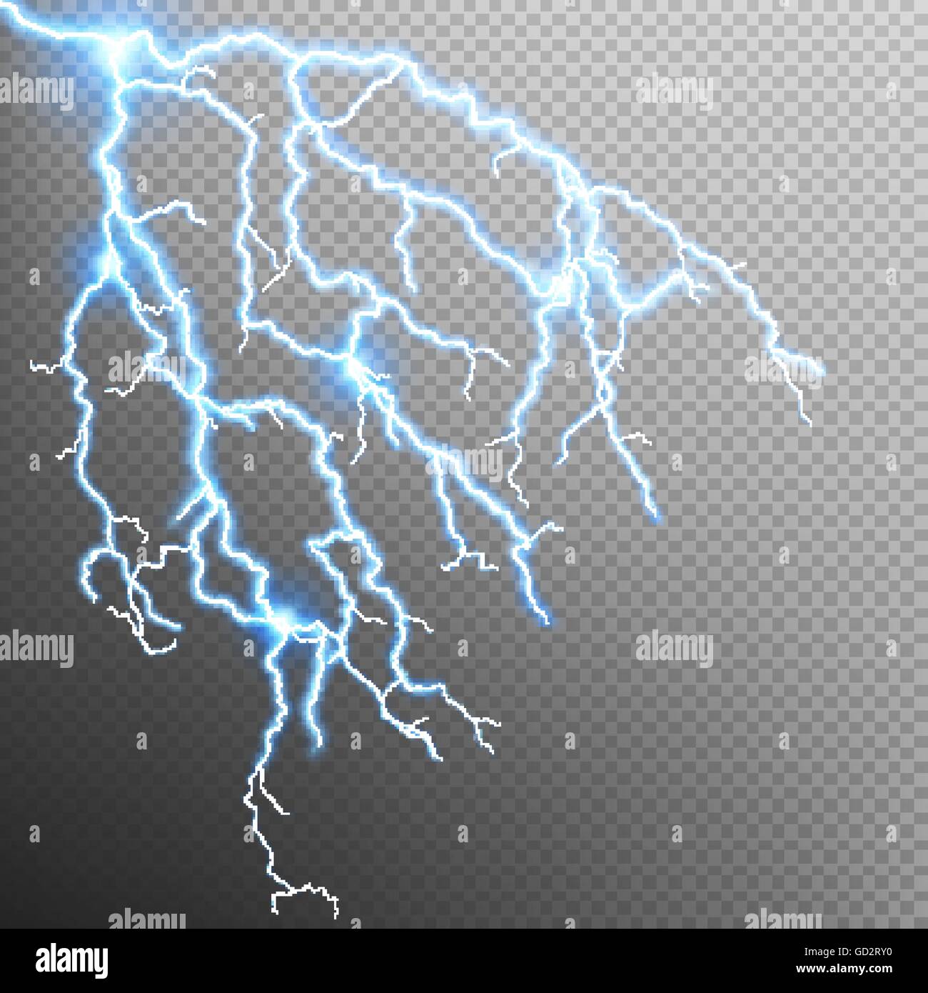 Blue lightning effect. EPS 10 Stock Vector Image & Art - Alamy