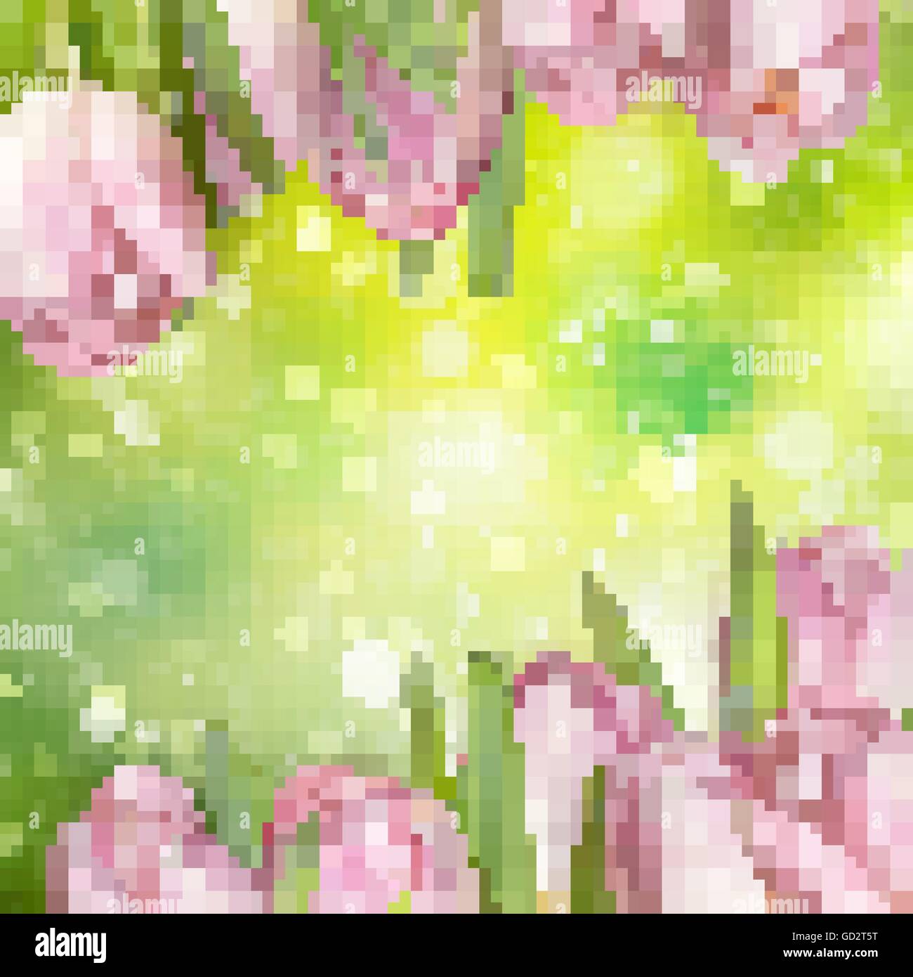 Bright sunny flower border Stock Vector Images - Alamy