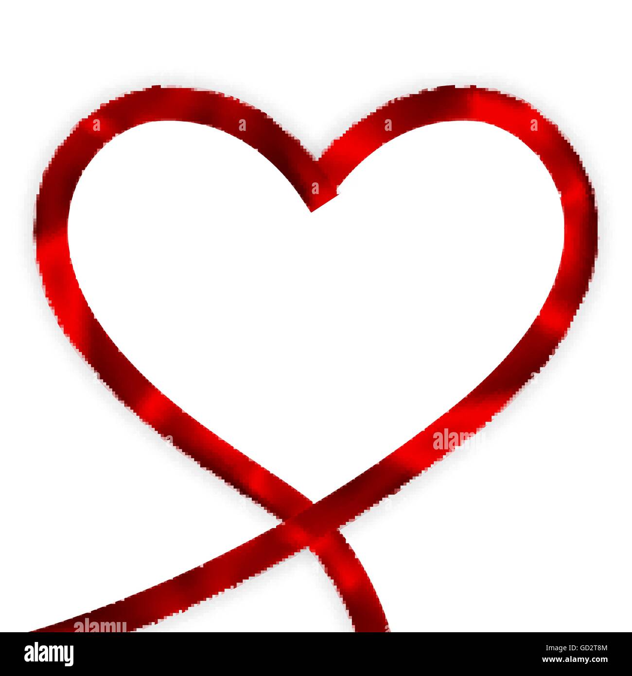 White heart festive bow Stock Vector Images - Alamy