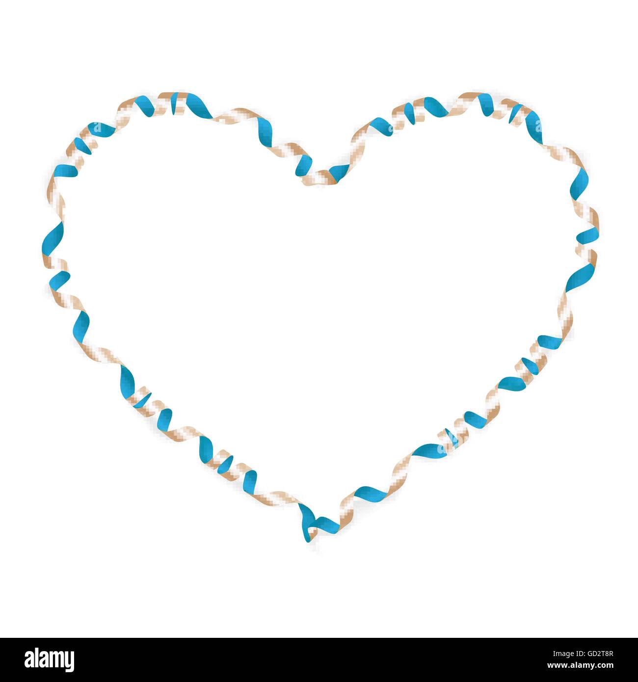 Blue heart ribbon. EPS 10 Stock Vector Image & Art - Alamy