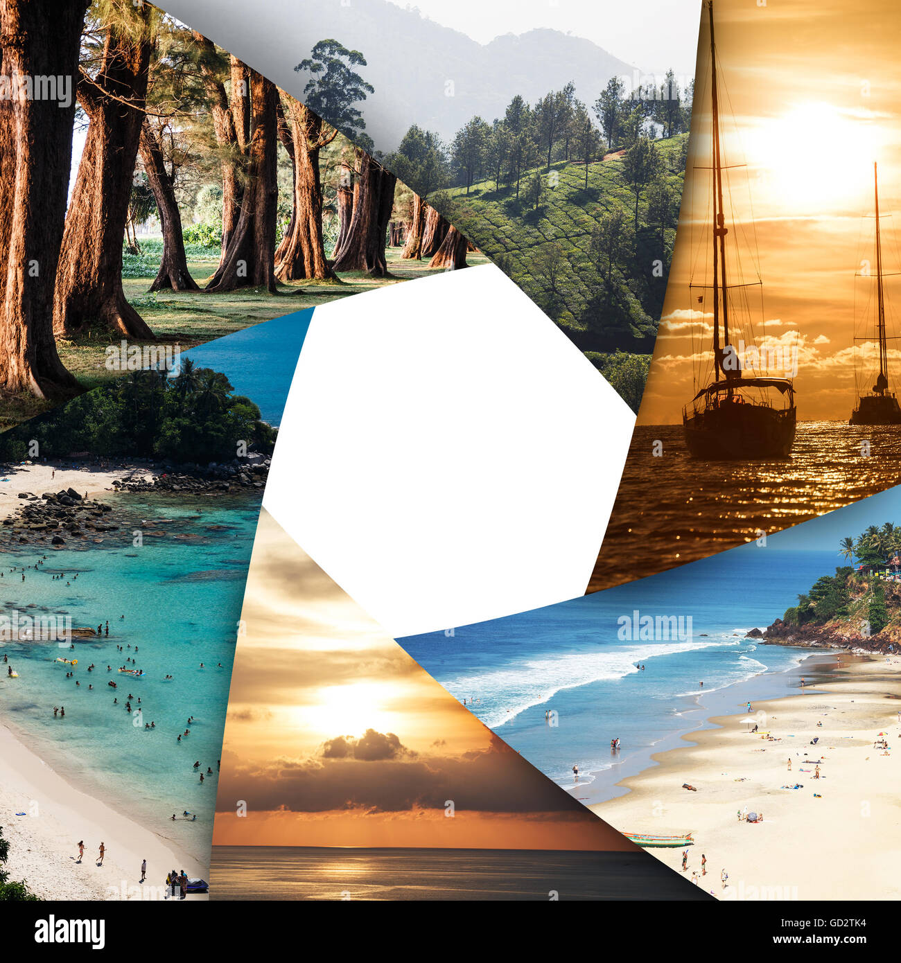 Tropical beach collage hi-res stock photography and images - Alamy