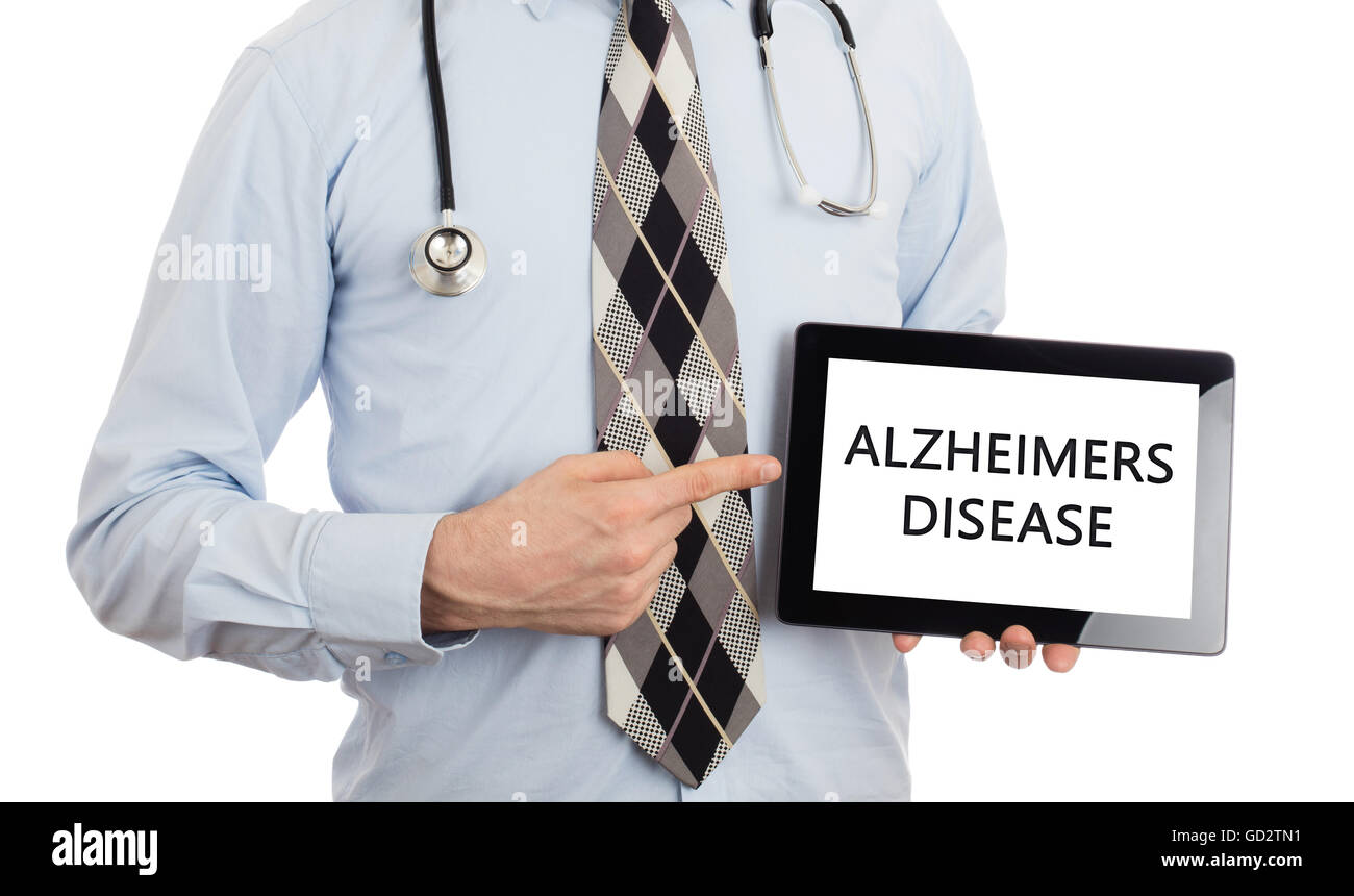 Doctor, isolated on white backgroun, holding digital tablet ...