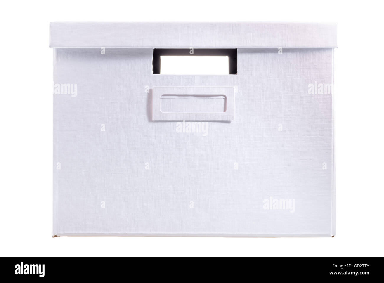big white office box isolated on white background Stock Photo - Alamy