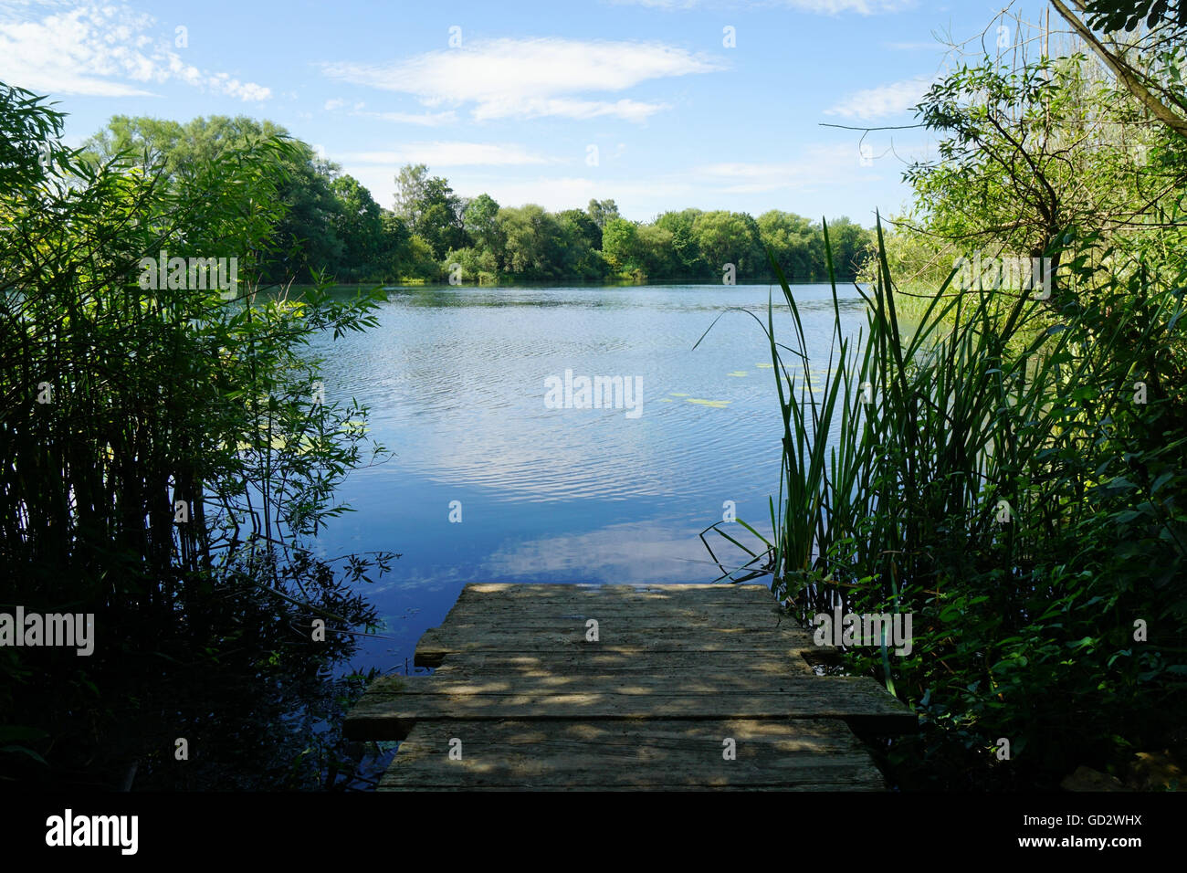 idyllic bathing lake Stock Photo - Alamy