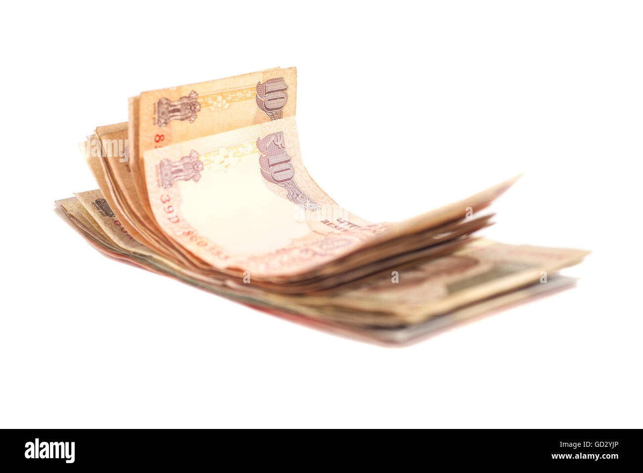 Indian 10 rupee note Cut Out Stock Images & Pictures - Alamy