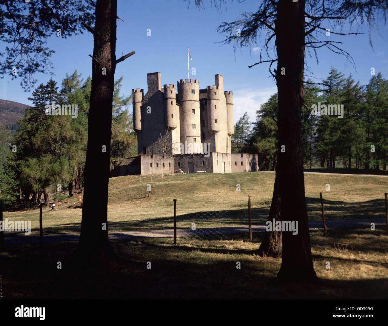 Scotland. Deeside. Braemar Castle from 1628, largely rebuilt in 1748 ...