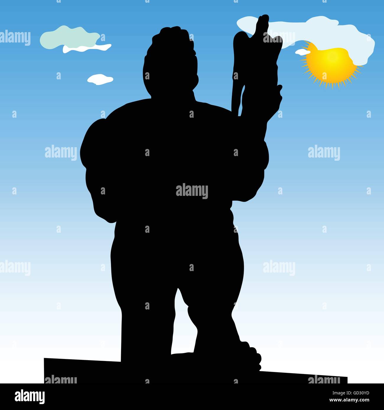 Victor statue belgrade Stock Vector Images - Alamy