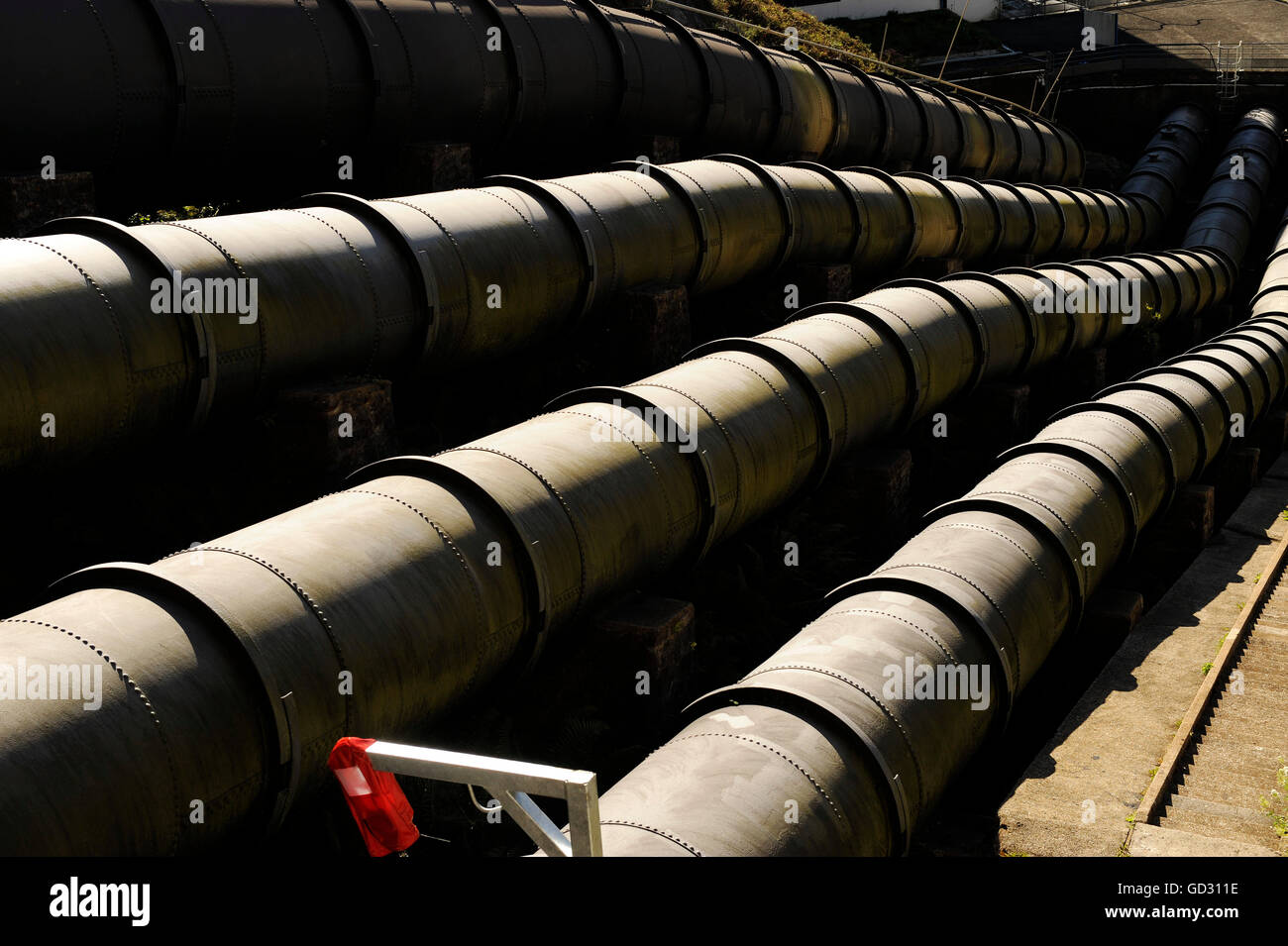 Turbine pipes for power station Stock Photo - Alamy