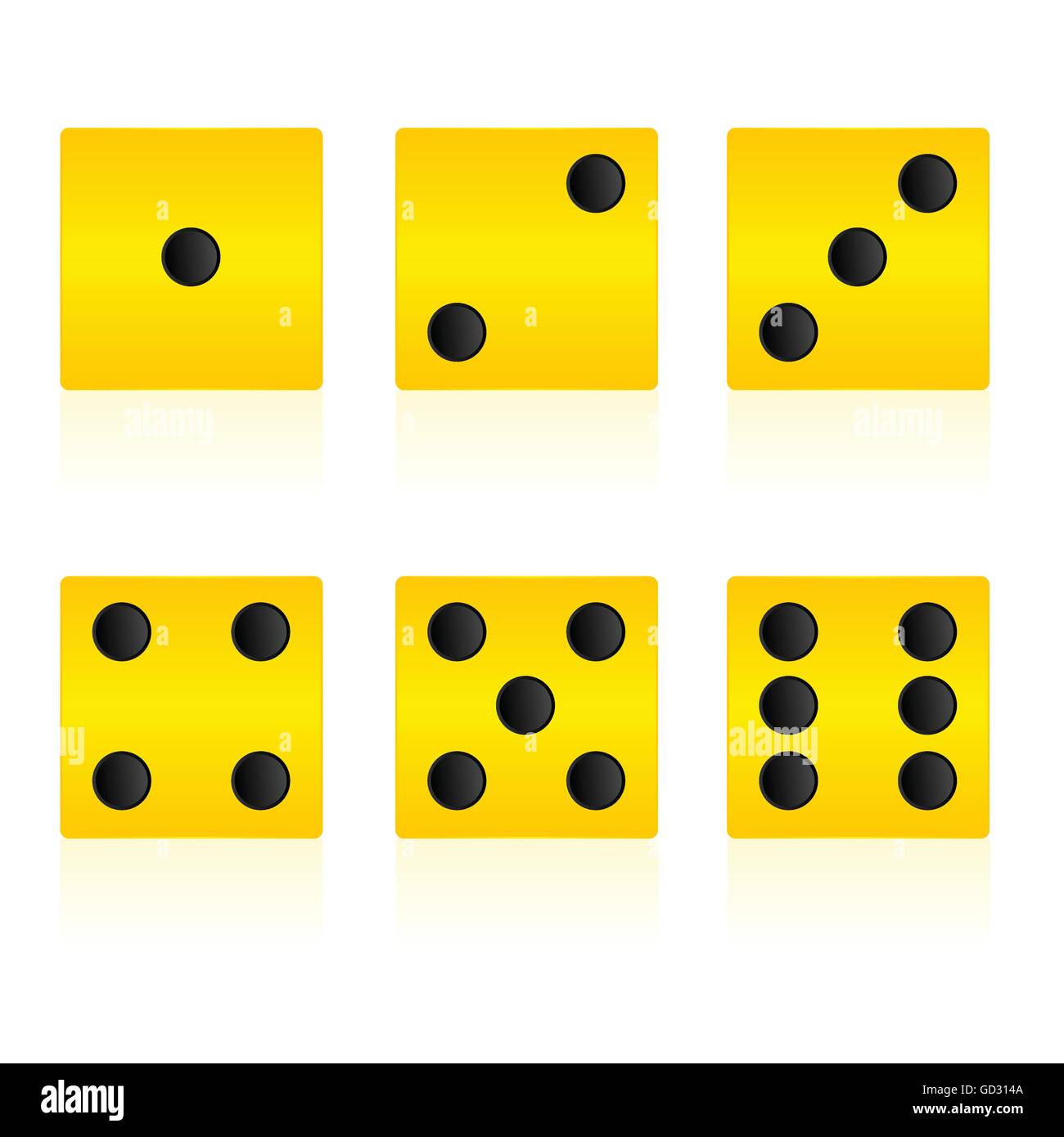 yellow cube vector illustration for playing game Stock Vector Image ...
