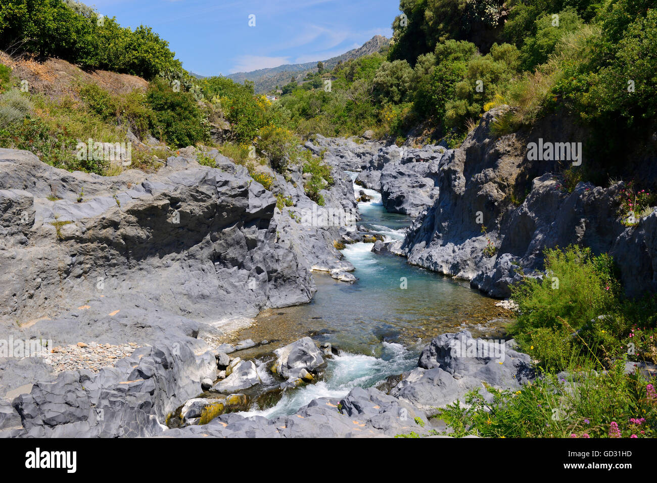 Alcantara Gorge (Gole Alcantara), Sicily, Italy Stock Photo - Alamy