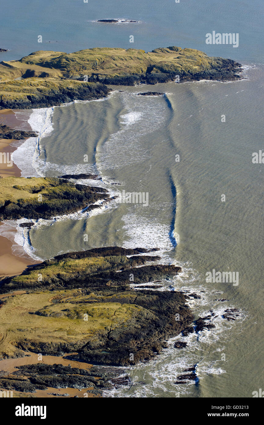 Aerial View, Malltraeth, Anglesey, Northv Wales Stock Photo - Alamy