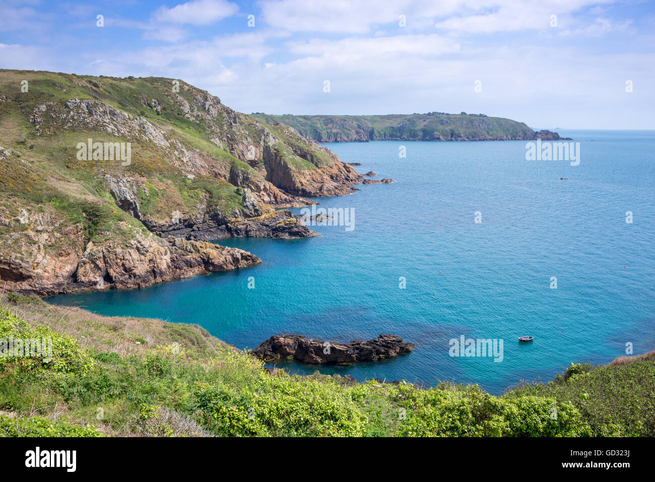 Cliffs of the South coast, Guernsey Stock Photo - Alamy