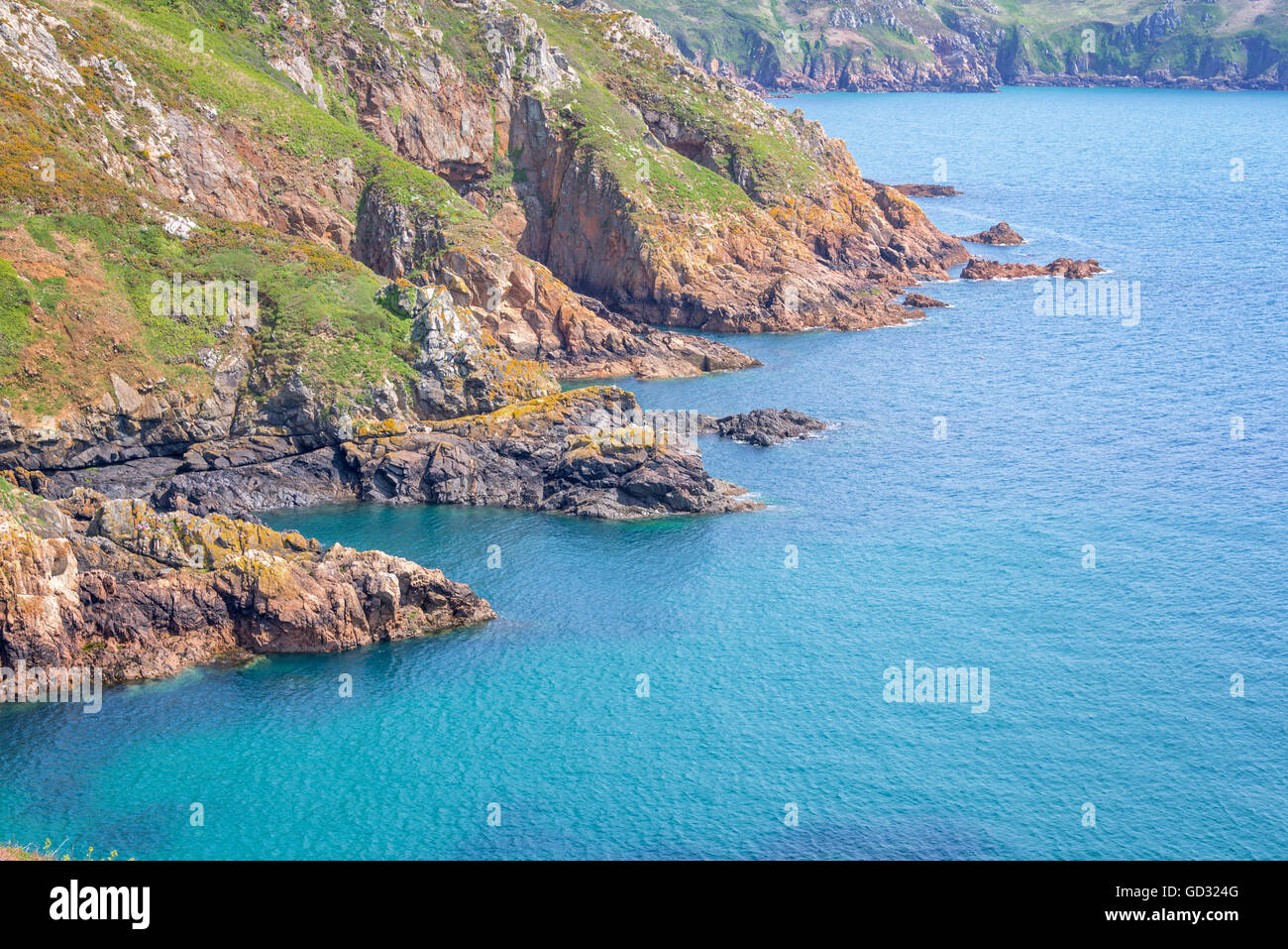 Cliffs of the South coast, Guernsey Stock Photo - Alamy