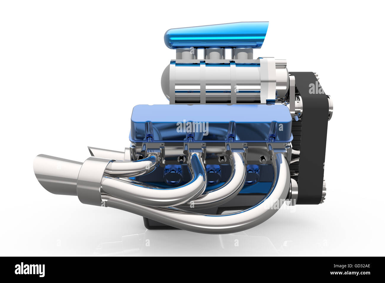Hot rod v8 engine 3d hi-res stock photography and images - Alamy