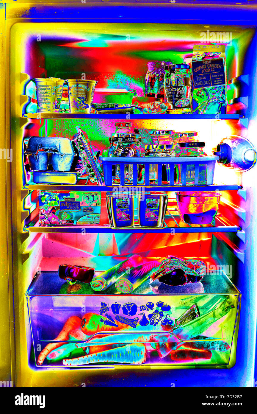 A fridge full of food Stock Photo - Alamy